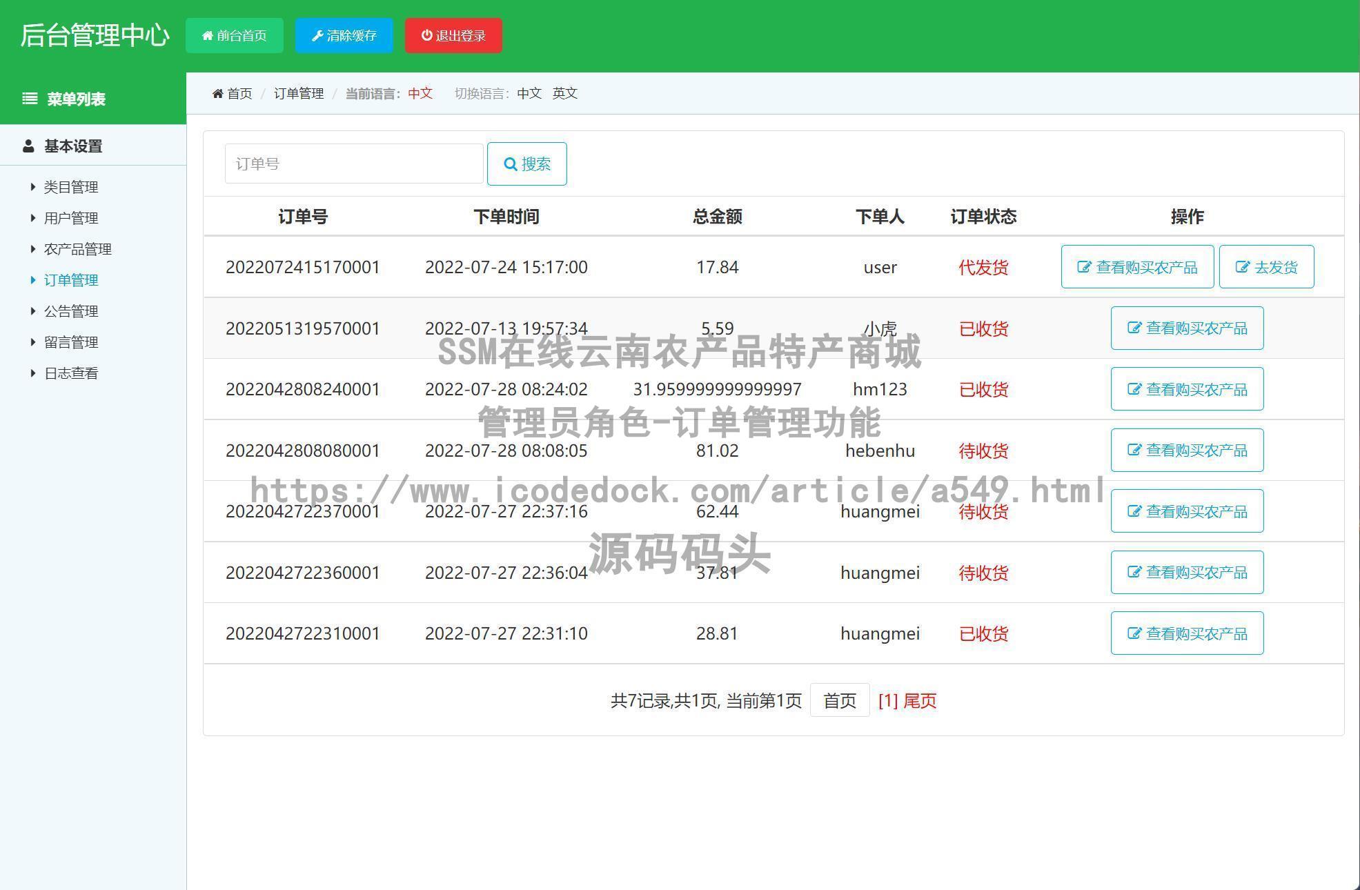 基于jsp+mysql+Spring+mybatis的SSM在线云南农产品特产商城-CSDN博客